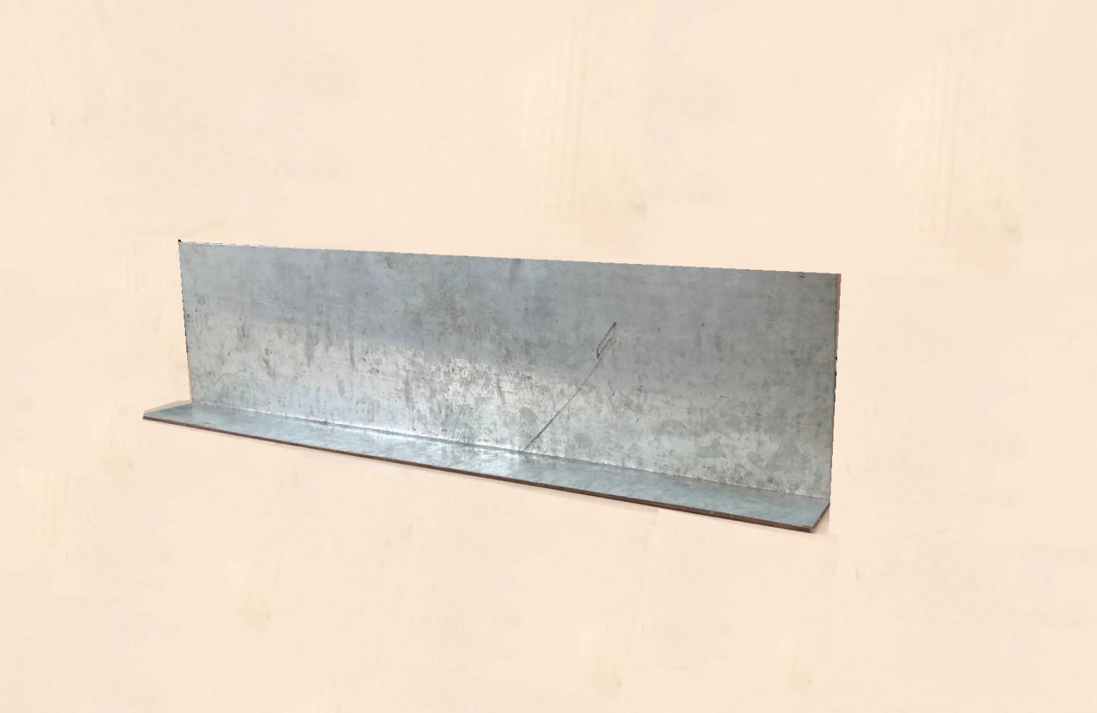 Are there any precautions when installing a metal deck pour stop